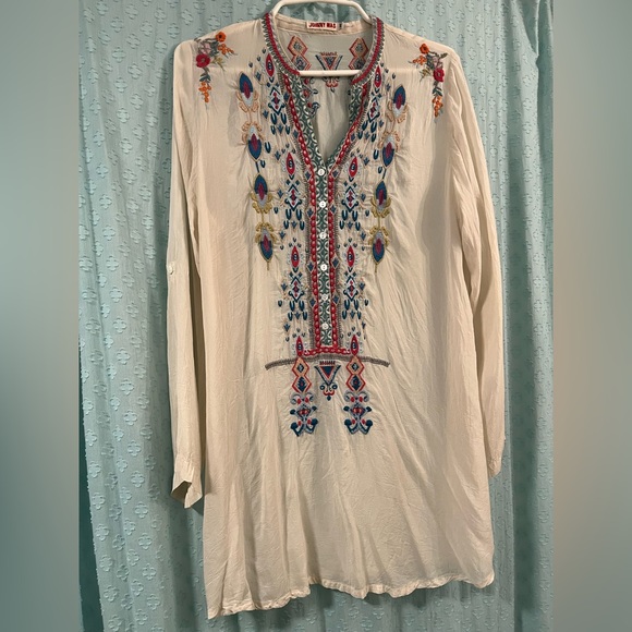 Johnny Was | Tops | Johnny Was Embroidered Tunic | Poshmark